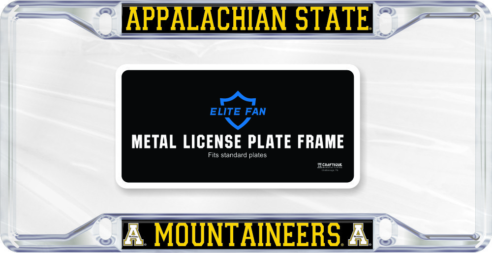 Appalachian State Mountaineers License Plate Frame Silver 02909