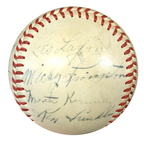 1948 New York Giants Autographed Signed Official Nl Baseball With 19 ...
