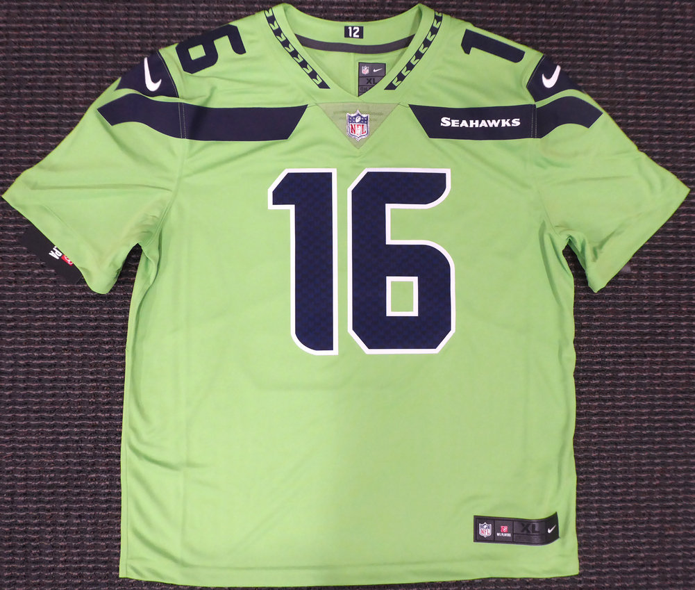 Tyler Lockett Autographed Signed Seattle Seahawks Action Green Color ...