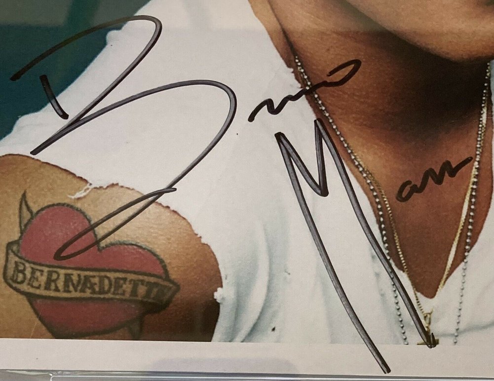 Bruno Mars Autographed Signed Singer Autograph 3.5 X 5.25 Cut Signature ...
