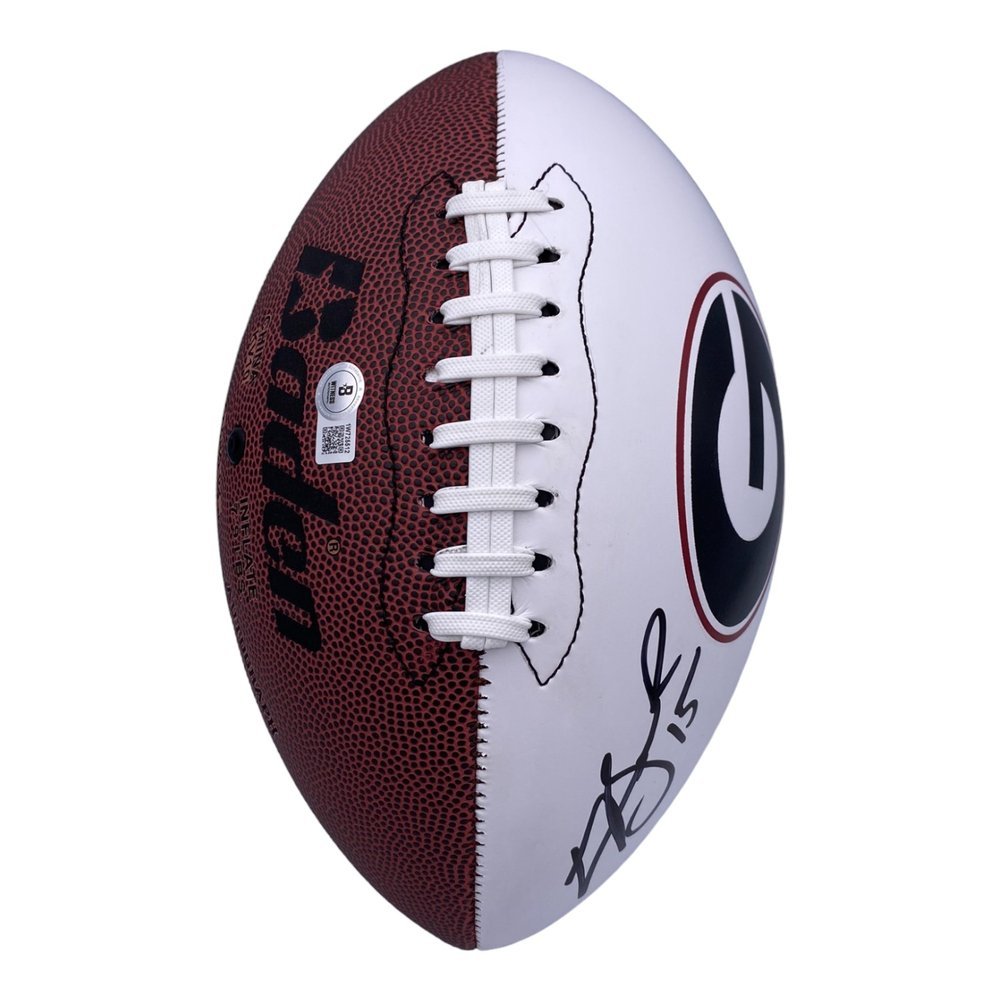 Carson Beck Autographed Signed Georgia Bulldogs Baden White Panel ...