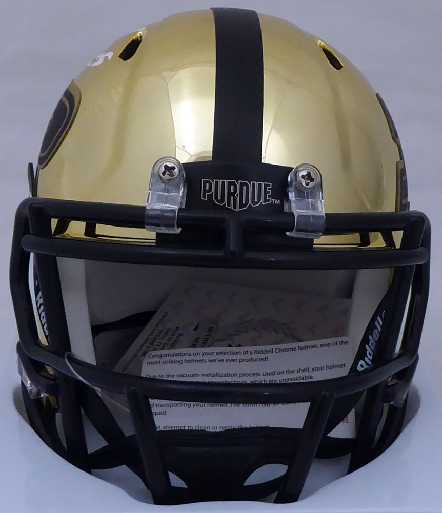 Drew Brees Autographed Signed Purdue Boilermakers Chrome Gold Speed ...