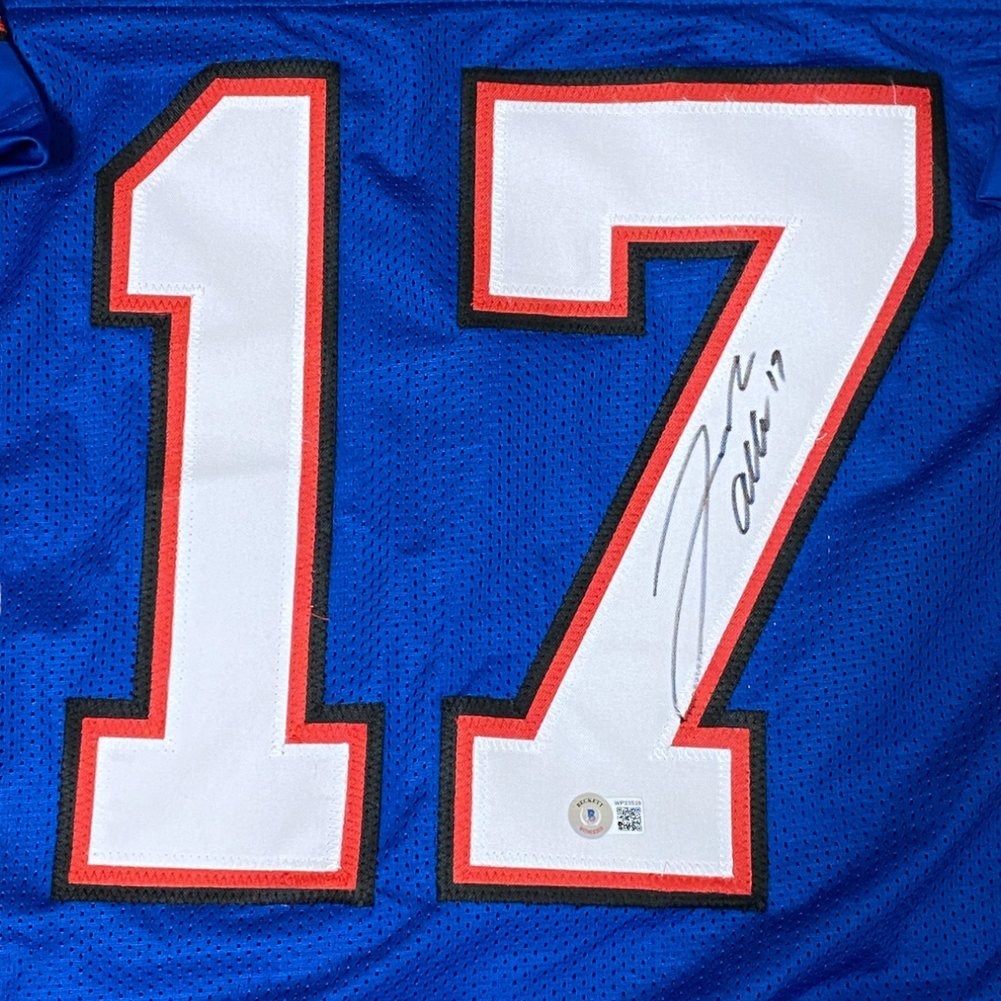 Josh Allen Autographed Signed Buffalo Bills Custom Blue #17 Jersey ...