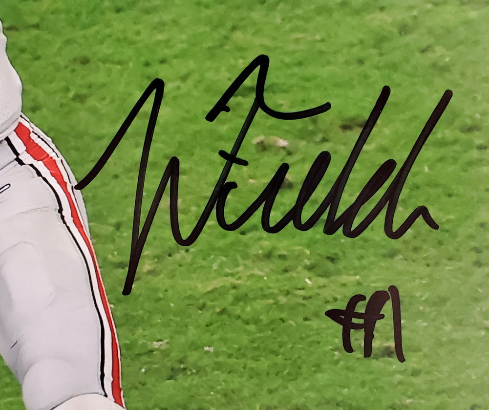 Justin Fields Autographed 16X20 Photo Ohio State Buckeyes Beckett Beckett