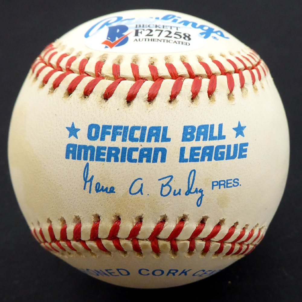Larry Milbourne Autographed Signed Official Al Baseball New York ...