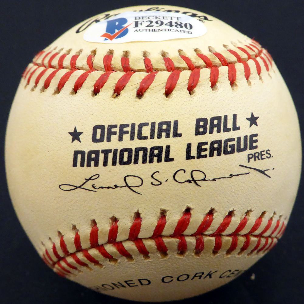 Lee Lacy Autographed Official Nl Baseball Los Angeles Dodgers ...