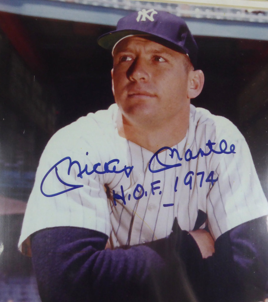 Mickey Mantle Autographed Signed Framed 16x20 Photo New York Yankees ...