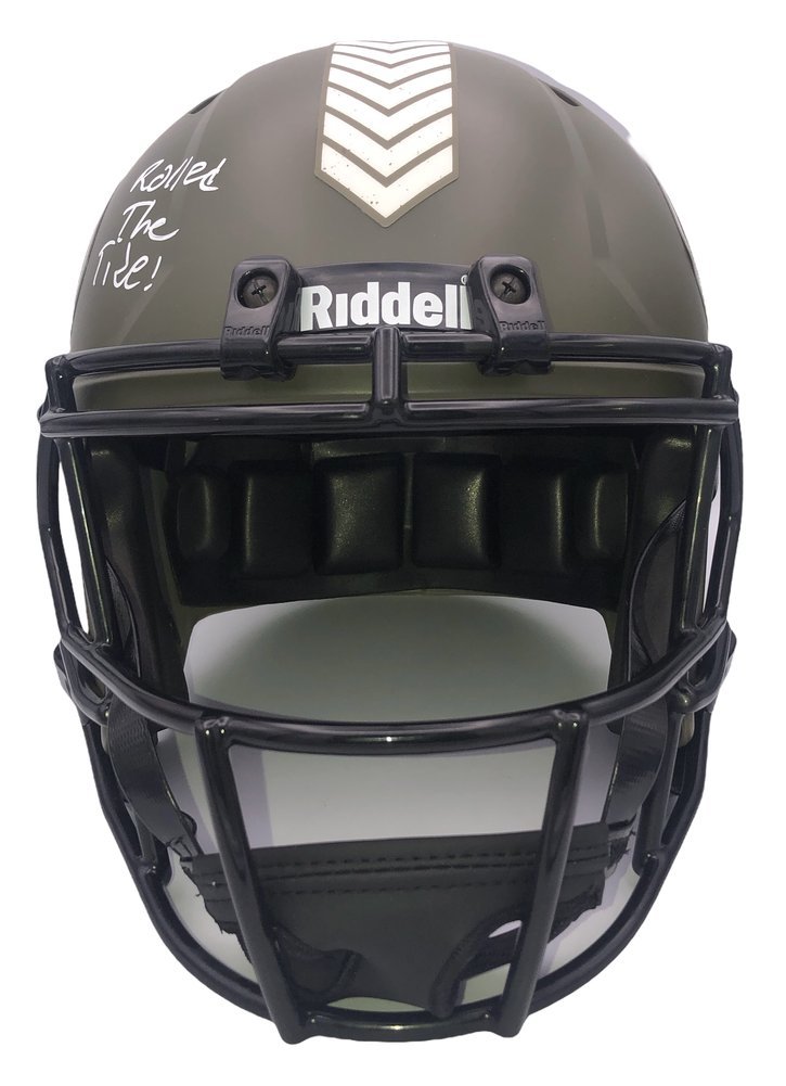 Stetson Bennett IV Autographed Signed Salute to Service Riddell Speed ...