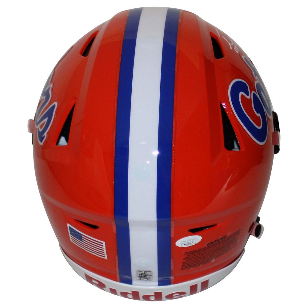 Tim Tebow Autographed Signed Florida Gators Riddell Orange Full Size ...