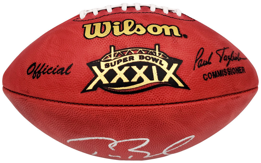 Tom Brady Autographed Signed Official NFL Leather Sb Xxxix Logo ...