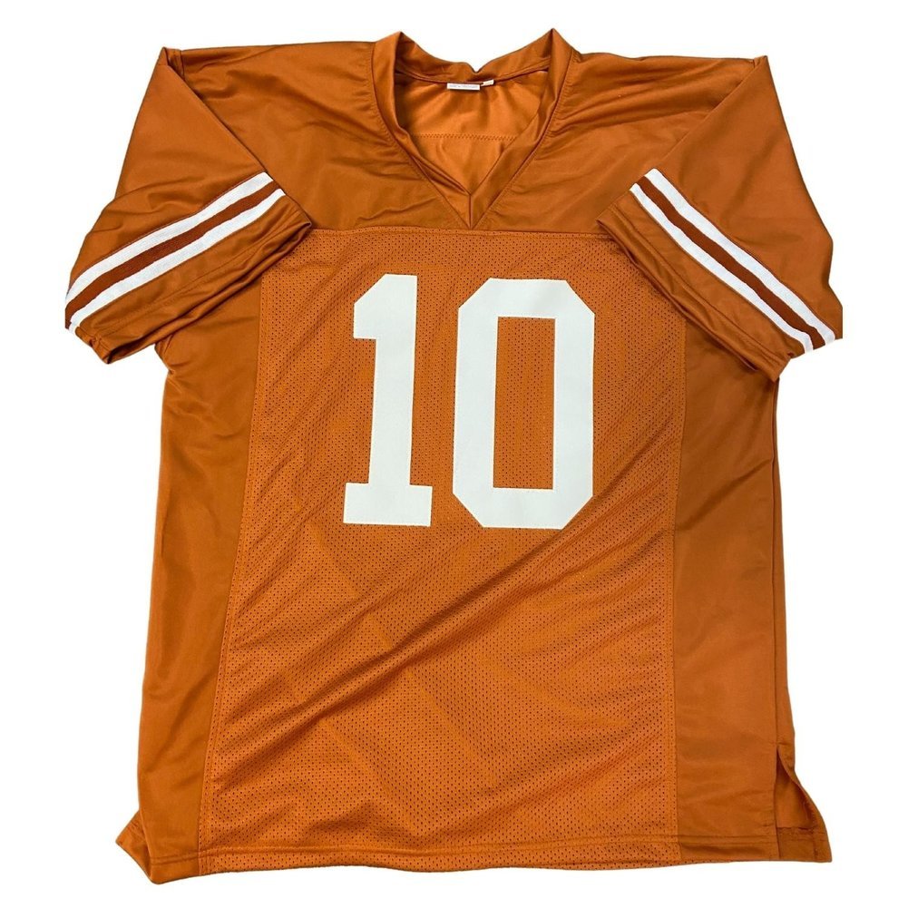 Vince Young Autographed Signed Texas Longhorns Orange Custom #10 Jersey ...