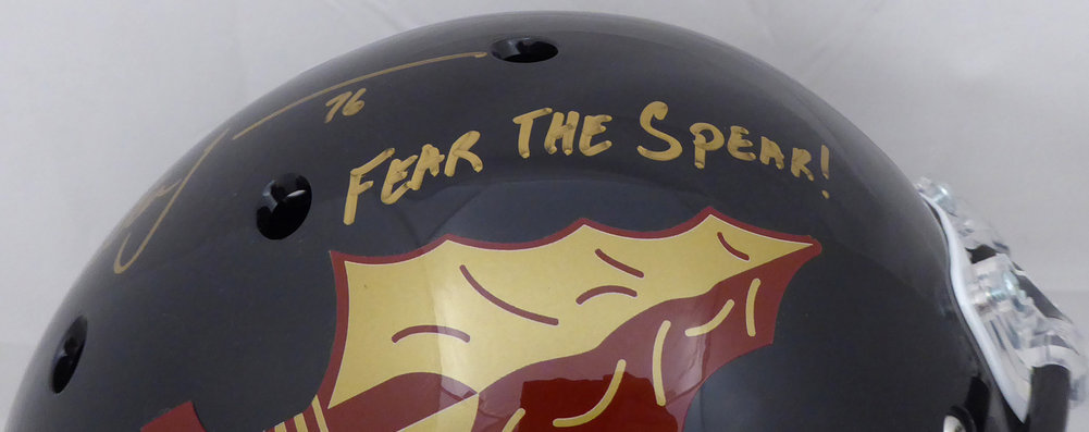 Walter Jones Autographed Signed Florida State Seminoles Full Size Black ...