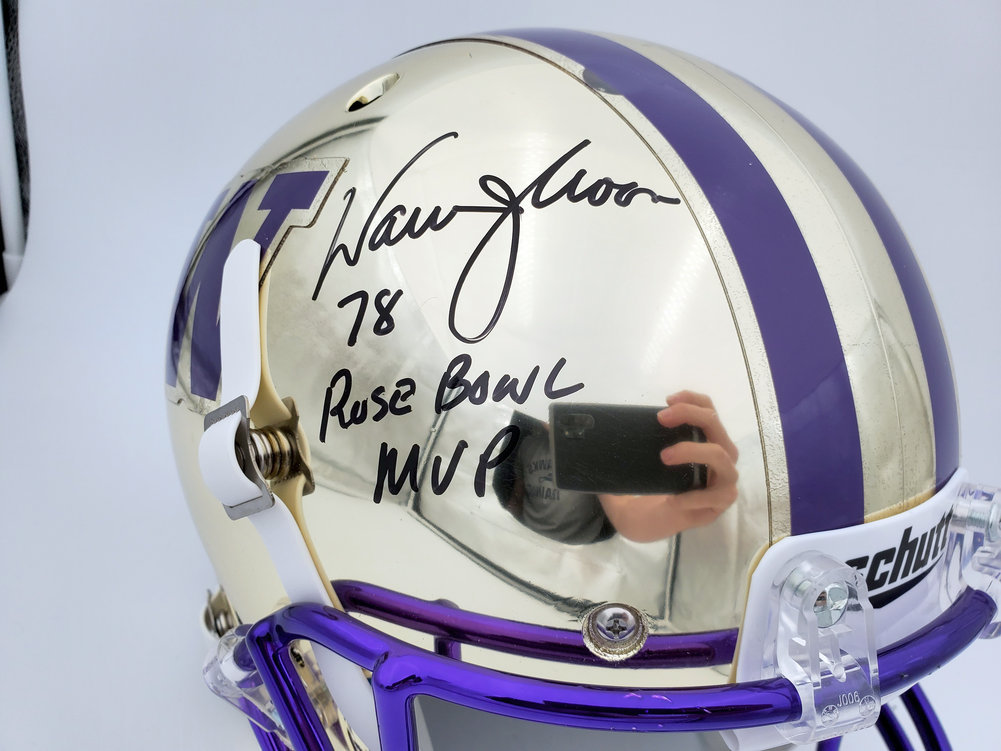 Warren Moon Autographed Signed Washington Huskies Full Size Schutt ...