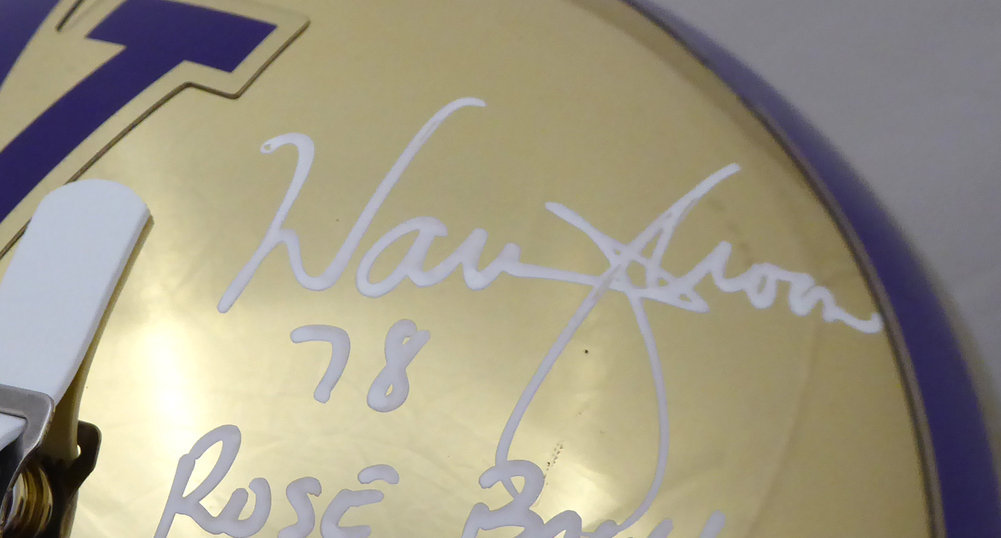 Warren Moon Autographed Signed Washington Huskies Full Size Schutt ...
