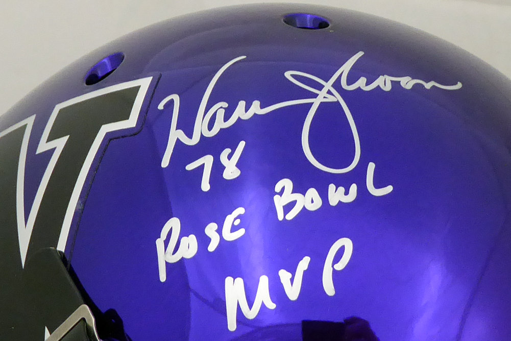 Warren Moon Autographed Signed Washington Huskies Full Size Schutt ...