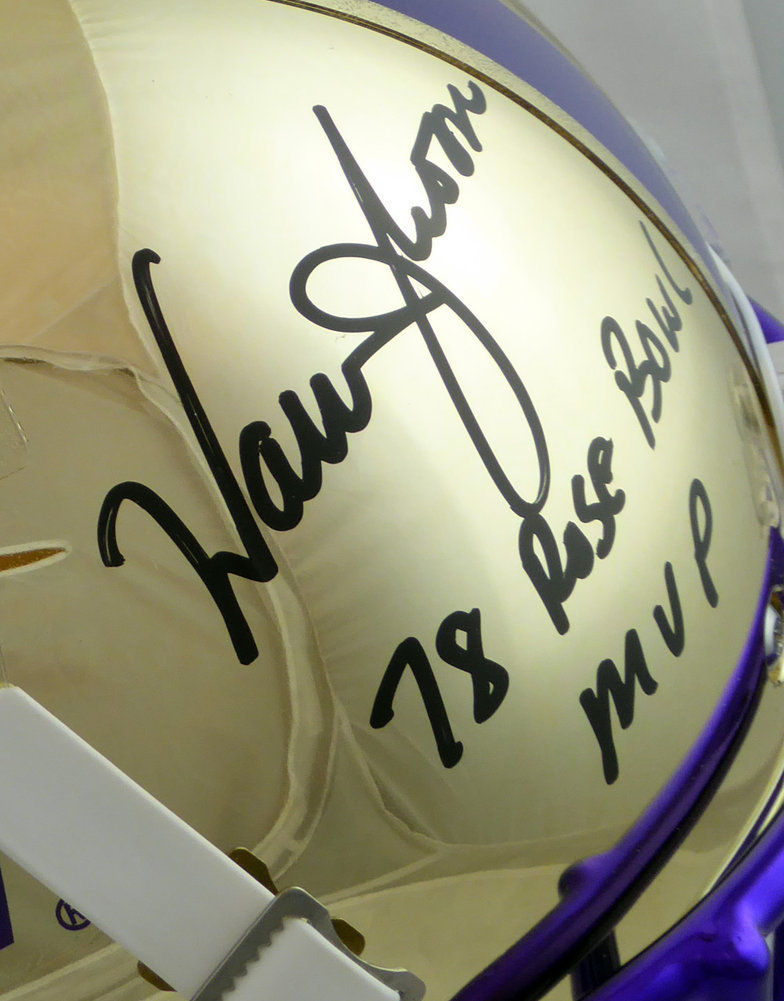 Warren Moon Autographed Signed Washington Huskies Full Size Schutt ...