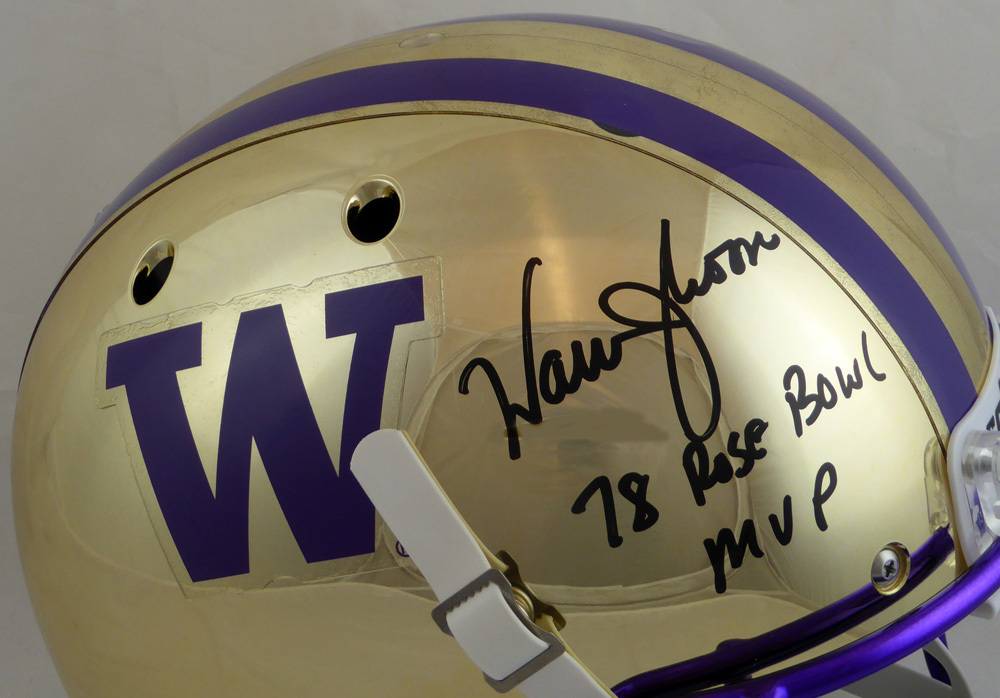 Warren Moon Autographed Signed Washington Huskies Full Size Schutt ...