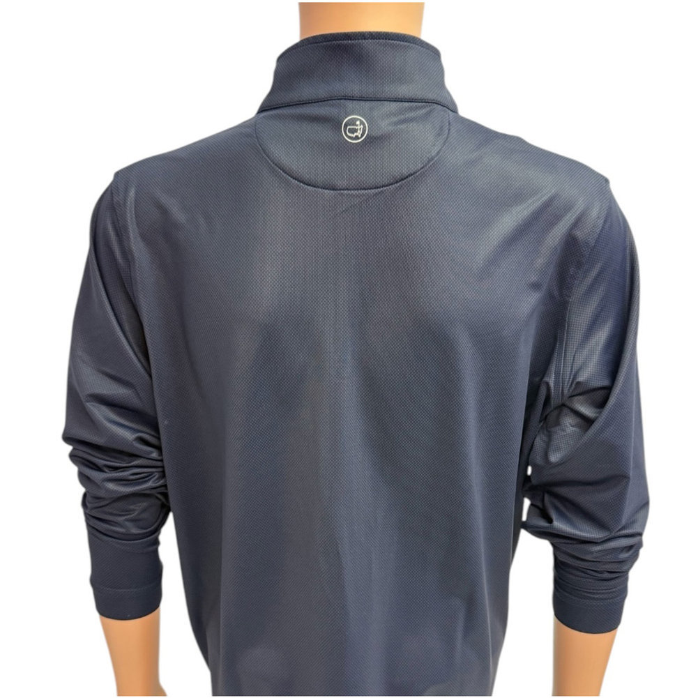 Masters Peter Millar Navy Patterned Performance Tech 1/4 Zip with Navy ...