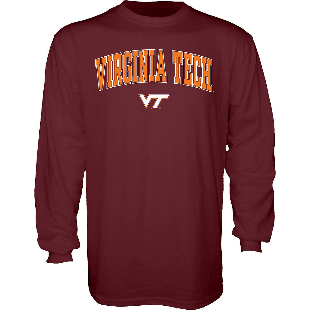 Virginia Tech Hokies Long Sleeve TShirt Varsity Maroon APC02964296*