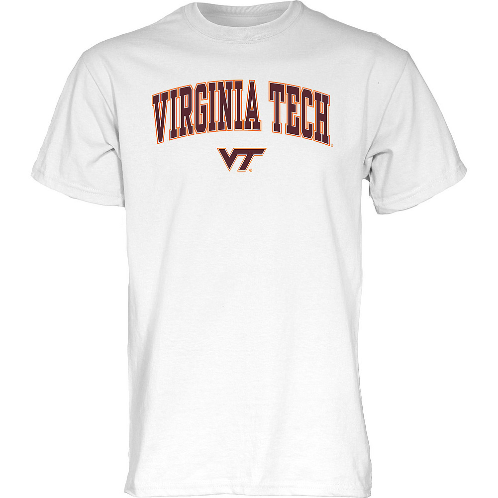 Virginia Tech Hokies TShirt Varsity White Arch Over 00000000BCRMR