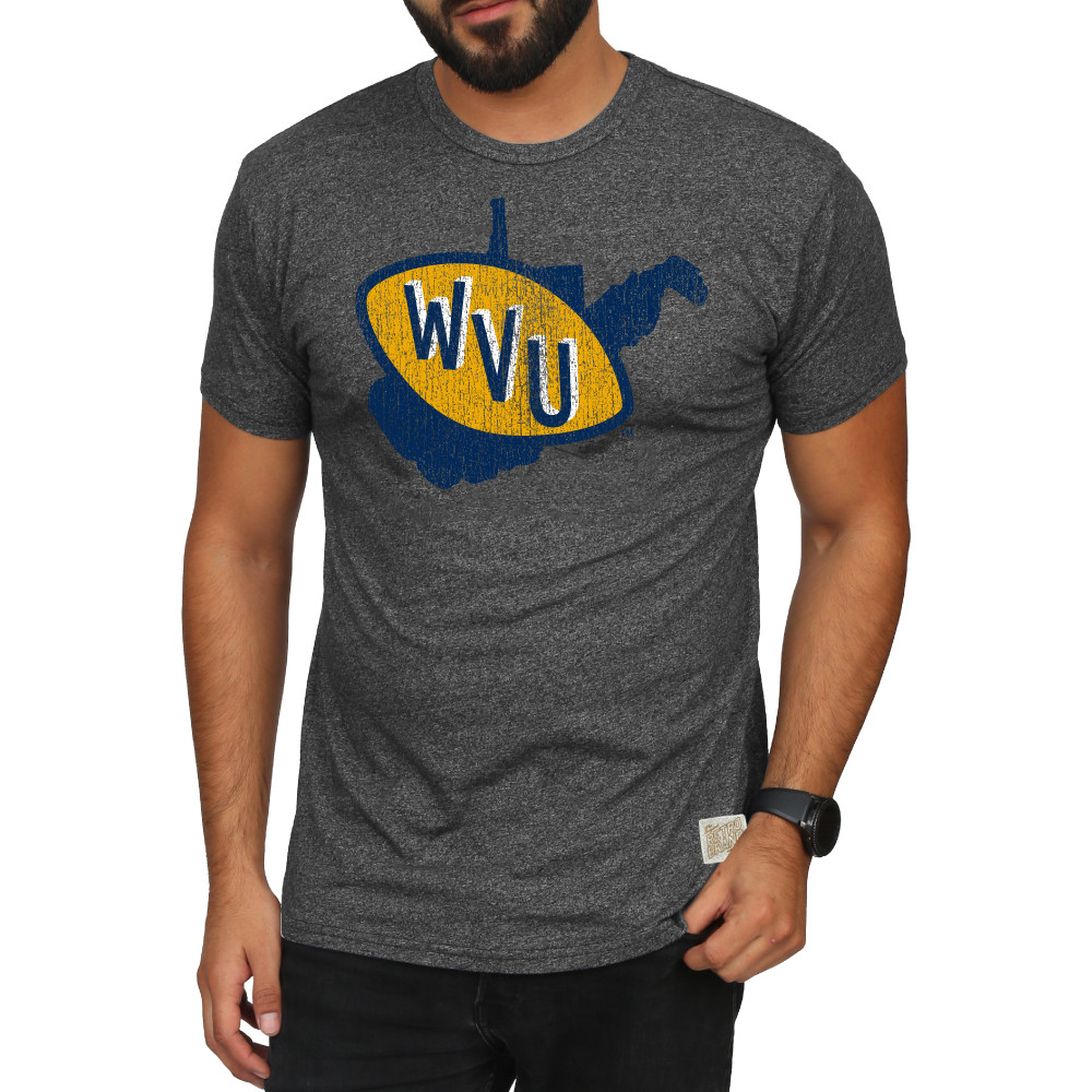 WVU West Virginia Mountaineers Retro TShirt Charcoal CWVU100A_MTCH WVU West Virginia Mountaineers Retro TShirt Charcoal CWVU100A_MTCH