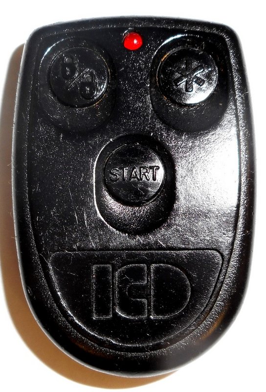 ICD car starter keyless remote FCC ID J5523518T1 Red LED key fob ...