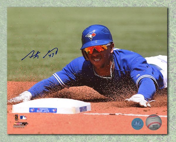 Anthony Gose Toronto Blue Jays Autographed Signed Base Stealing 8x10 Photo