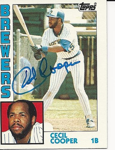 Cecil Cooper Autographed Memorabilia | Signed Photo, Jersey ...