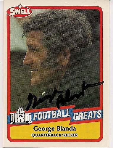 George Blanda Autographed Memorabilia | Signed Photo, Jersey ...