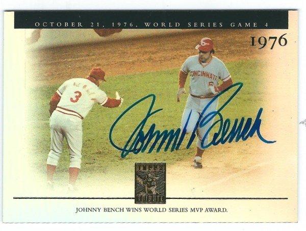 Johnny Bench Autographed Memorabilia | Signed Photo, Jersey ...
