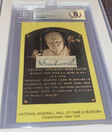 Babe Ruth Autographed Memorabilia | Signed Photo, Jersey, Collectibles ...