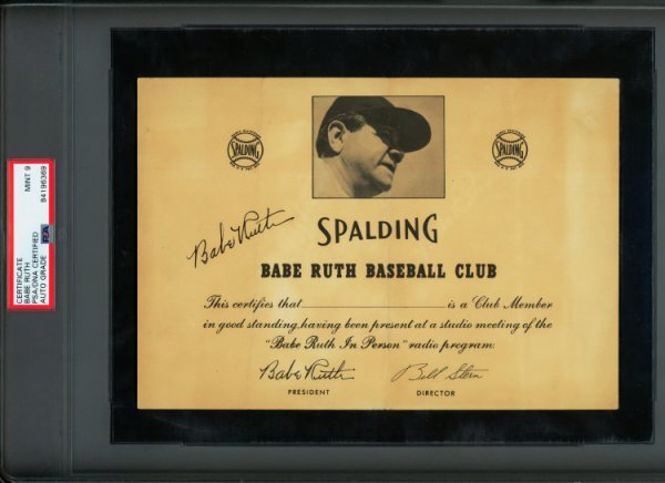 Babe Ruth Autographed Memorabilia | Signed Photo, Jersey, Collectibles ...