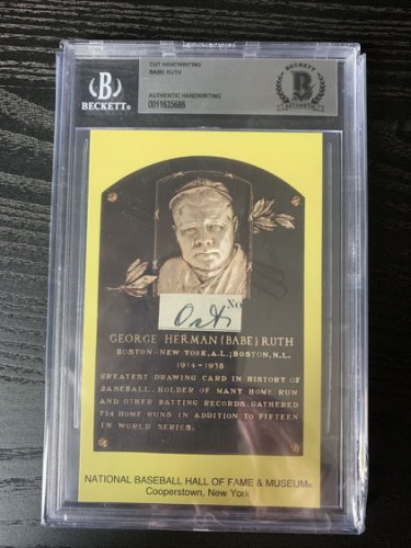 Babe Ruth Autographed Memorabilia | Signed Photo, Jersey, Collectibles ...