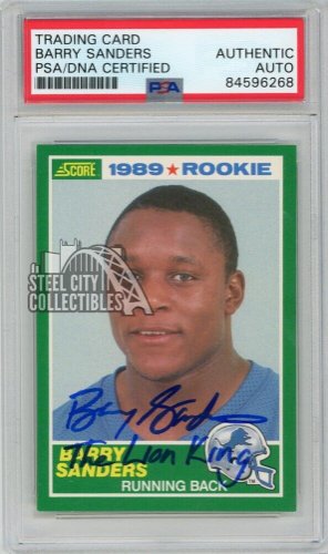 Barry Sanders Autographed Memorabilia | Signed Photo, Jersey ...