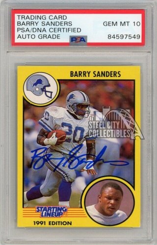 Barry Sanders Autographed Memorabilia | Signed Photo, Jersey ...
