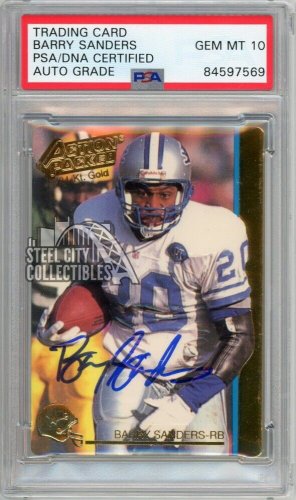 Barry Sanders Autographed Memorabilia | Signed Photo, Jersey ...