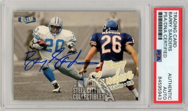 Barry Sanders Autographed Memorabilia | Signed Photo, Jersey ...