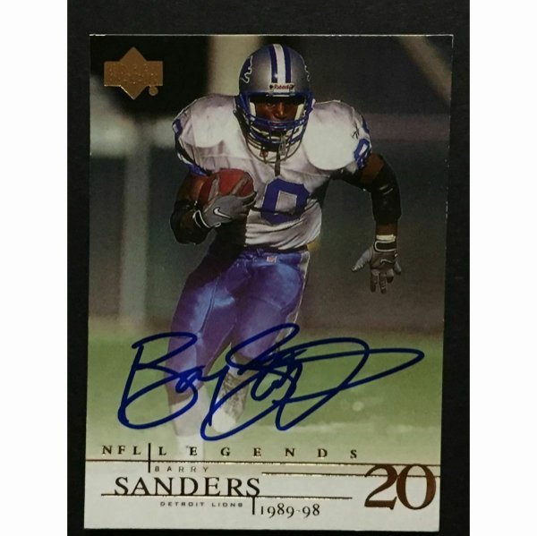 Barry Sanders Autographed Memorabilia | Signed Photo, Jersey ...