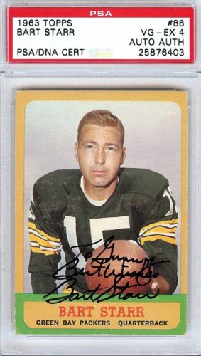 Bart Starr | Autographed Football Memorabilia & NFL Merchandise