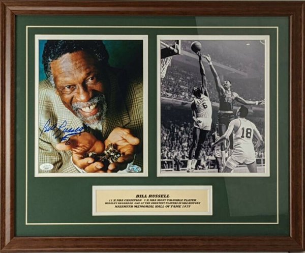 Bill Russell Autographed Memorabilia | Signed Photo, Jersey ...
