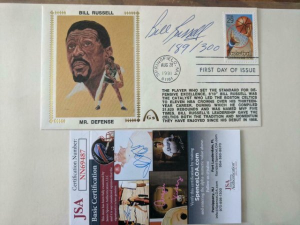 Bill Russell Autographed Memorabilia | Signed Photo, Jersey ...