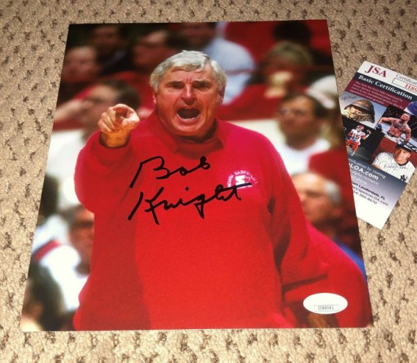 Bob Knight Autographed Memorabilia | Signed Photo, Jersey, Collectibles ...