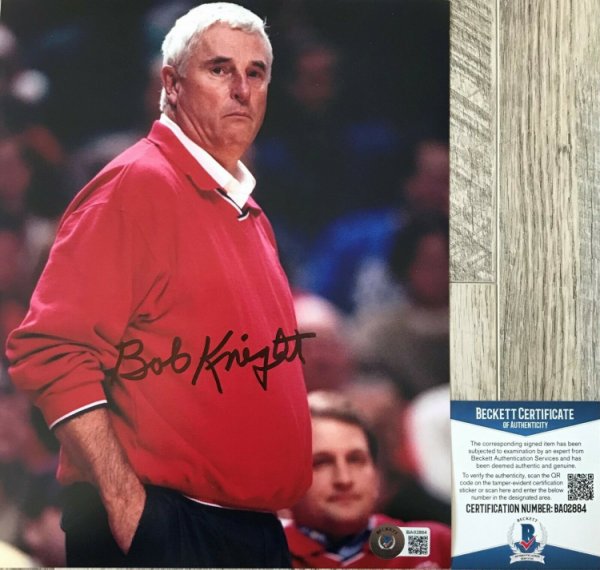 Bob Knight Autographed Memorabilia | Signed Photo, Jersey, Collectibles ...