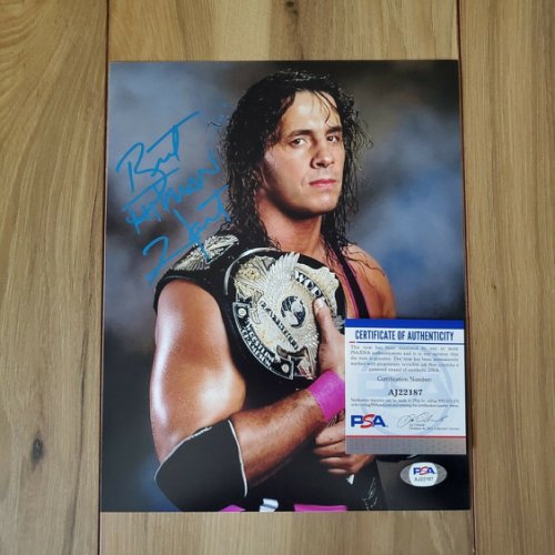 Bret Hart Autographed Memorabilia | Signed Photo, Jersey, Collectibles ...