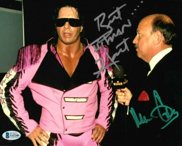 Bret Hart Autographed Memorabilia | Signed Photo, Jersey, Collectibles ...