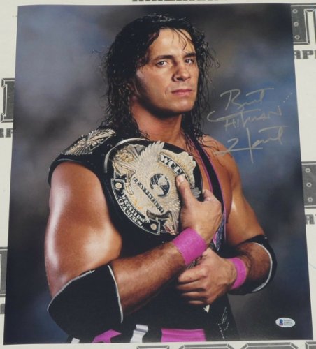 Bret Hart Autographed Memorabilia | Signed Photo, Jersey, Collectibles ...
