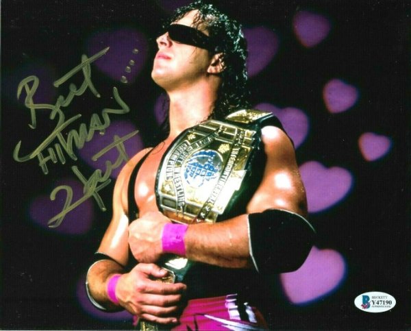 Bret Hart Autographed Memorabilia | Signed Photo, Jersey, Collectibles ...