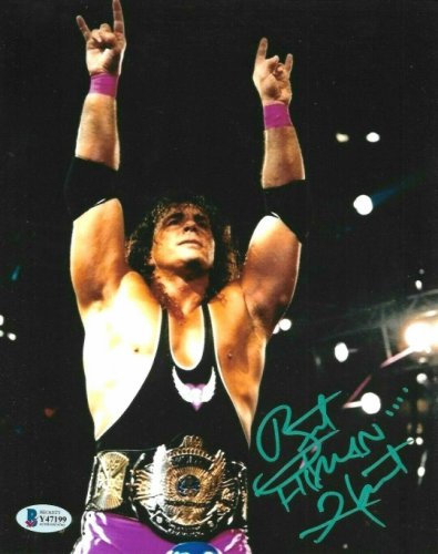 Bret Hart Autographed Memorabilia | Signed Photo, Jersey, Collectibles ...