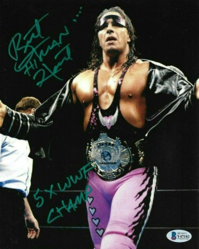 Bret Hart Autographed Memorabilia | Signed Photo, Jersey, Collectibles ...