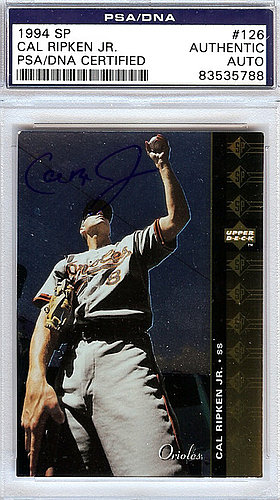 Cal Ripken Jr. Autographed Memorabilia | Signed Photo, Jersey ...